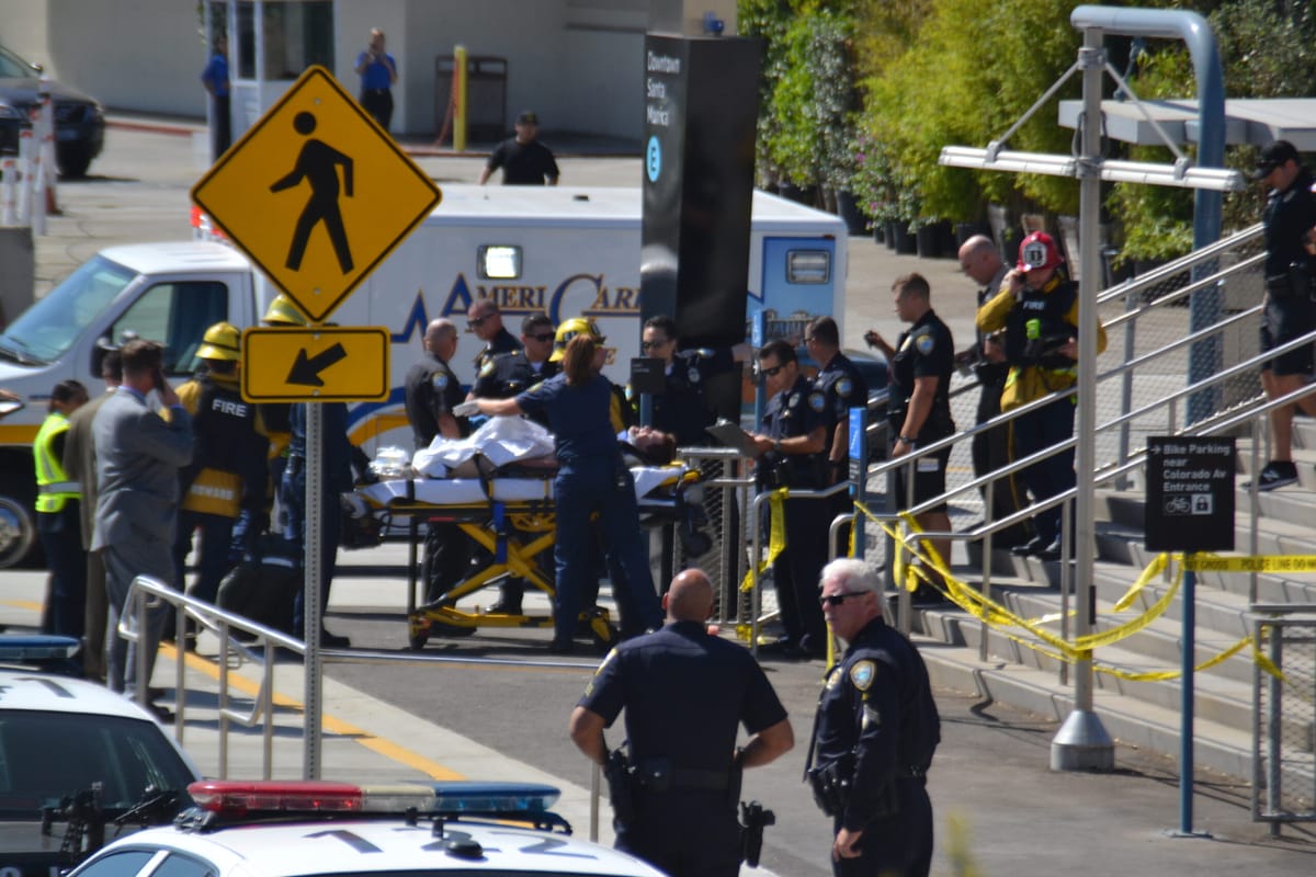 Man shot by sheriff’s deputy at Expo Line station in Downtown Santa Monica